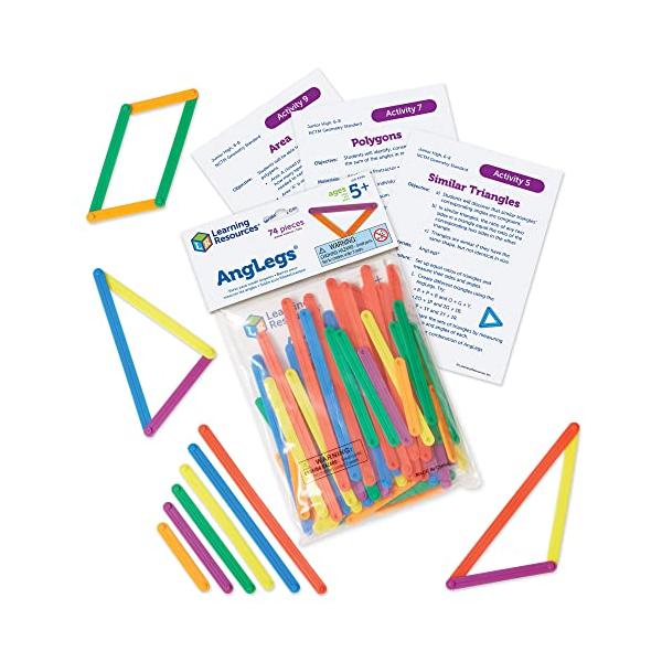 知育玩具 パズル ブロック ラーニングリソース LER4340 Learning Resources AngLegs - 74 Pieces, Ages 5+ Kindergartner Classroom Supplies, Geomet...
