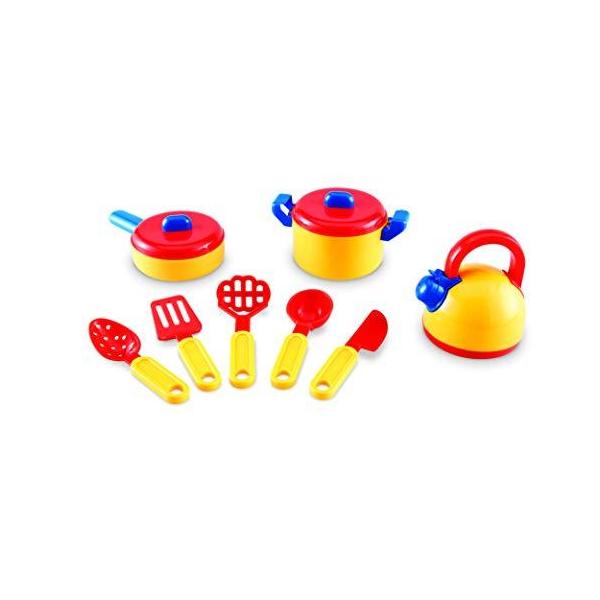 知育玩具 パズル ブロック ラーニングリソース LER9155 Learning Resources Pretend &amp; Play Cooking Set - 10 Pieces, Ages 3+, Kitchen Food Toy...