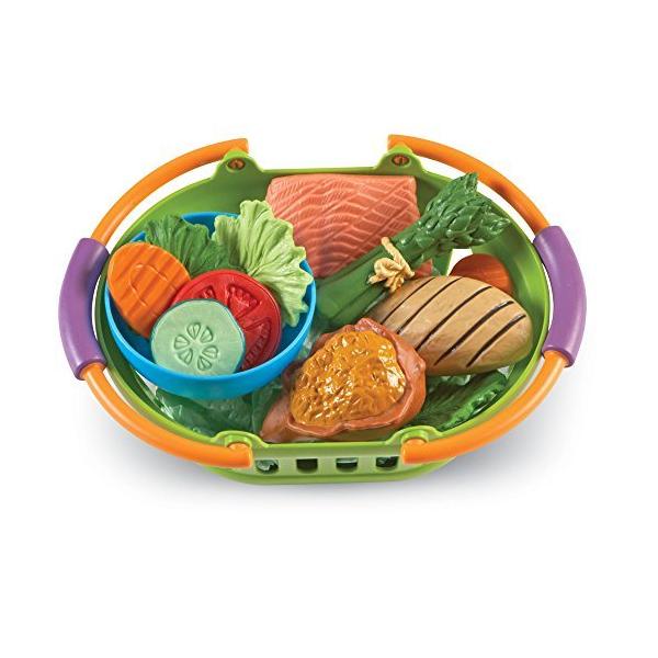 知育玩具 パズル ブロック ラーニングリソース LER9742 Learning Resources New Sprouts Healthy Dinner, Pretend Play Food Set, Kitchen Toys, 14 P...