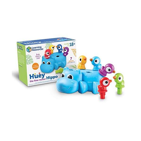 知育玩具 パズル ブロック ラーニングリソース LER9108 Learning Resources Huey The Fine Motor Hippo, Fine Motor Toy for Toddlers, Develops Coun...
