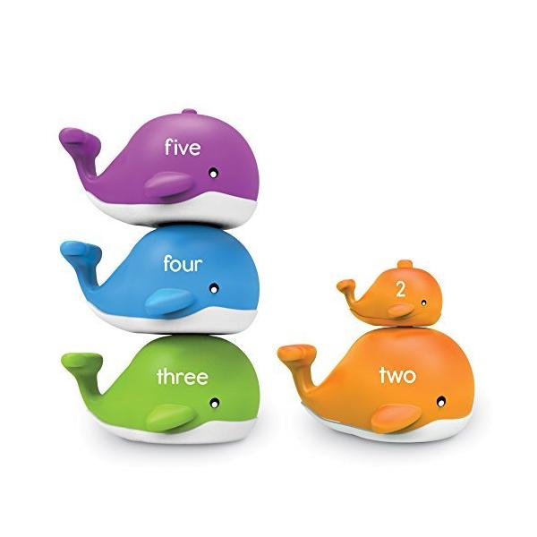 知育玩具 パズル ブロック ラーニングリソース LER6709 Learning Resources Snap-n-Learn Stacking Whales, Educational Toys ,Fine Motor, Counting ...