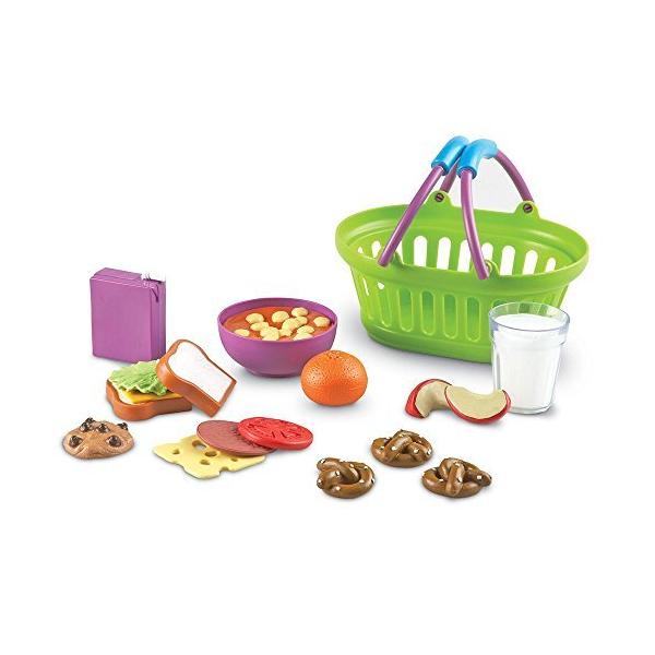 知育玩具 パズル ブロック ラーニングリソース LER9731 Learning Resources New Sprouts Lunch Basket, Pretend Play Food, 18 Piece Set, Ages 18 Mo...