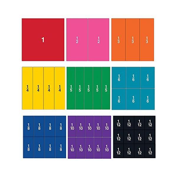知育玩具 パズル ブロック ラーニングリソース LER1617 Learning Resources Double-Sided Magnetic Fraction Squares, Math Manipulations, 51 Pieces...