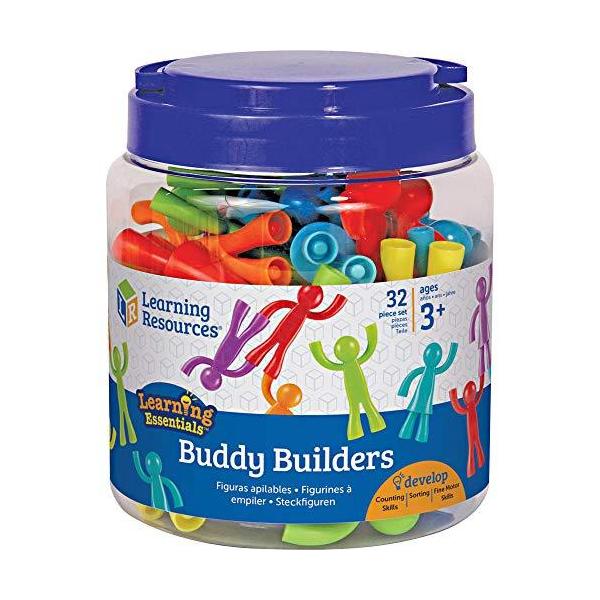 知育玩具 パズル ブロック ラーニングリソース LER1081 Learning Resources Buddy Builders, Fine Motor, Hand Eye Coordination Toy, 32 Pieces, Age...