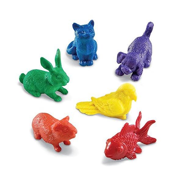 知育玩具 パズル ブロック ラーニングリソース LER0780 Learning Resources Domestic Pets Counters - Counting and Color Sorting, Toddler Activiti...
