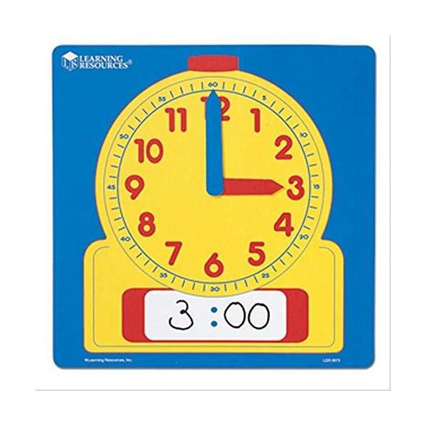 知育玩具 パズル ブロック ラーニングリソース LER0573 Learning Resources Write &amp; Wipe Demonstration Clock - 1 Piece, Clocks for Teaching, ...