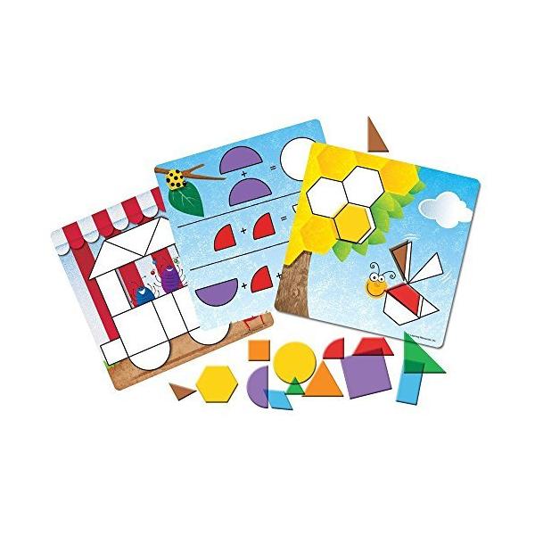 知育玩具 パズル ブロック ラーニングリソース LER1762 Learning Resources Shapes Don't Bug Me - Geometry Activity Set - 136 Pieces, Ages 5+ Lea...