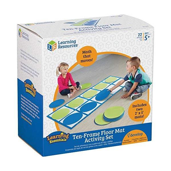 知育玩具 パズル ブロック ラーニングリソース LER6651 Learning Resources Ten Frame Floor Mat Activity Set, Math Manipulatives for Preschool &a...