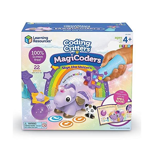 知育玩具 パズル ブロック ラーニングリソース LER3105 Learning Resources Coding Critters Magic Coders Skye the Unicorn - Code Games for Boys a...