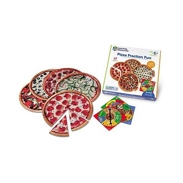 知育玩具 パズル ブロック ラーニングリソース LER5060 Learning Resources Pizza Fraction Fun Game, 13 Fraction Pizzas, 67 Piece Game, Ages 6+海外...