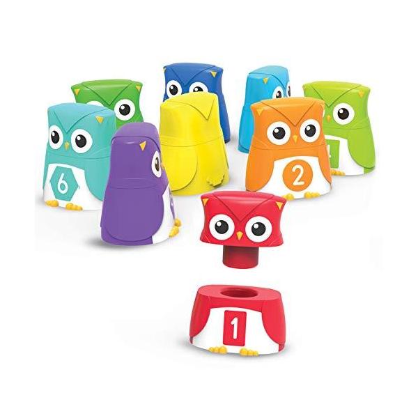 知育玩具 パズル ブロック ラーニングリソース LER6711 Learning Resources Snap-n-Learn Rainbow Owls - 10 Pieces, 18+ months Color and Shape Rec...
