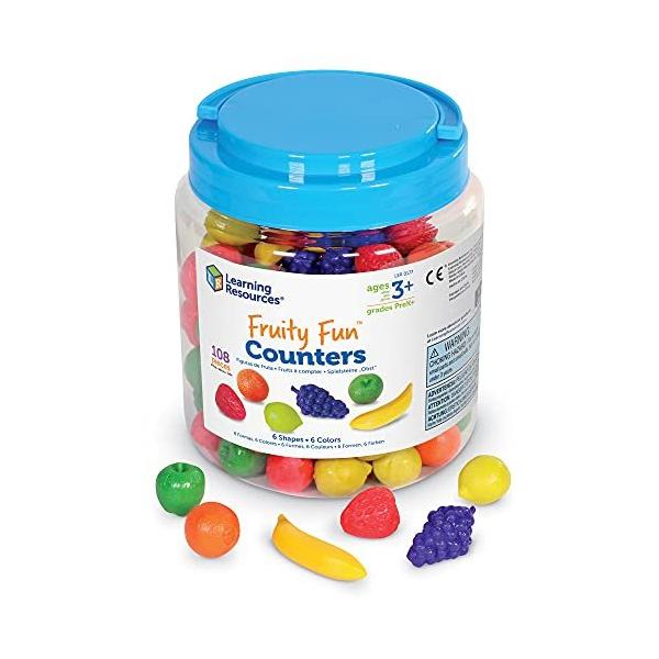 知育玩具 パズル ブロック ラーニングリソース LER0177 Learning Resources Fruity Fun Counters, Educational Counting and Sorting Toy, Set of 108...