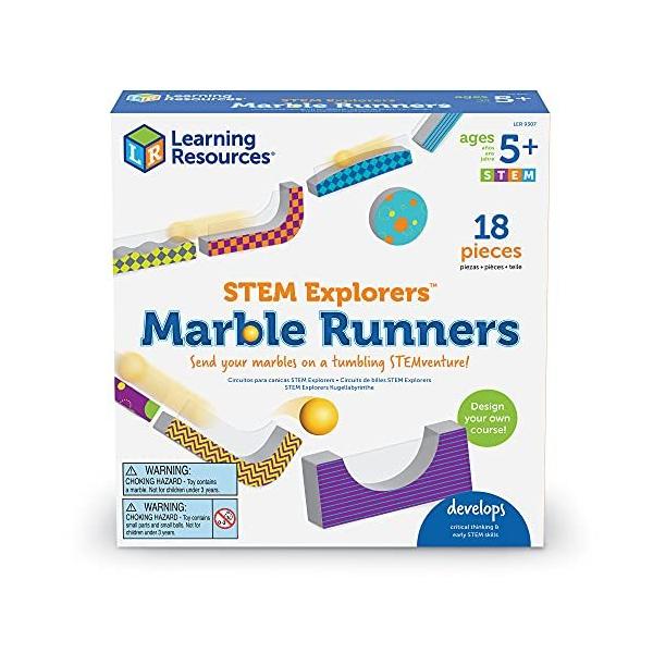 知育玩具 パズル ブロック ラーニングリソース LER9307 Learning Resources STEM Explorers Marble Runners - 18 Pieces, Ages 5+ STEM Toys and Acti...