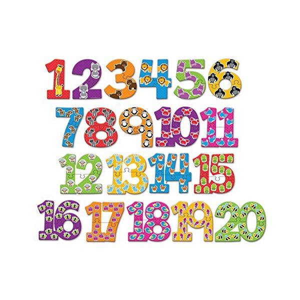 知育玩具 パズル ブロック ラーニングリソース LER8591 Learning Resources Number Puzzle Cards, Early Number Recognition, Toddler Puzzle, 20 Sel...
