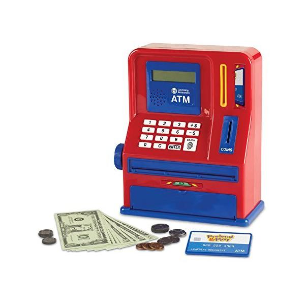 知育玩具 パズル ブロック ラーニングリソース LER2625 Learning Resources Teaching ATM Bank, Blue &amp; Red, Classic Toy, 32 Pieces, Ages 3+, 1...