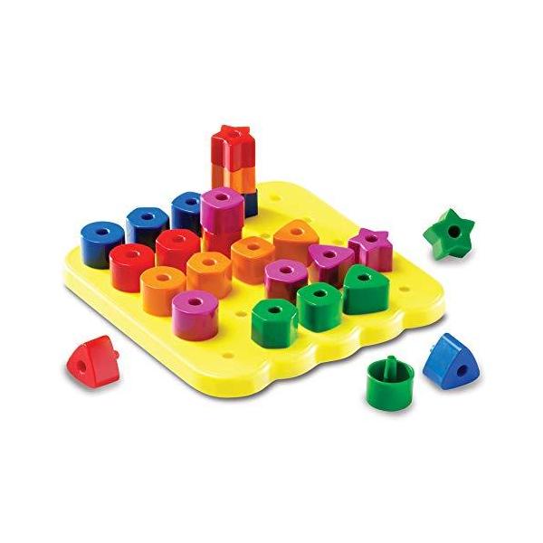 知育玩具 パズル ブロック ラーニングリソース LER1572 Learning Resources Stacking Shapes Pegboard, Toddler Activity,Fine Motor Toy, Gifts for ...