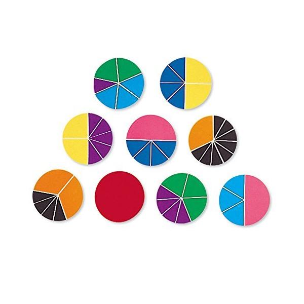 知育玩具 パズル ブロック ラーニングリソース LER0617 Learning Resources Rainbow Fractions Deluxe Circles with Storage, 9 Circles, Ages 6+海外限定...