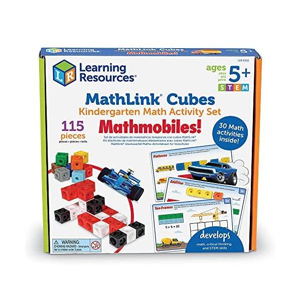 知育玩具 パズル ブロック ラーニングリソース LER9332 Learning Resources MathLink Cubes Kindergarten Math Activity Set: Mathmobiles! 115 Piece...