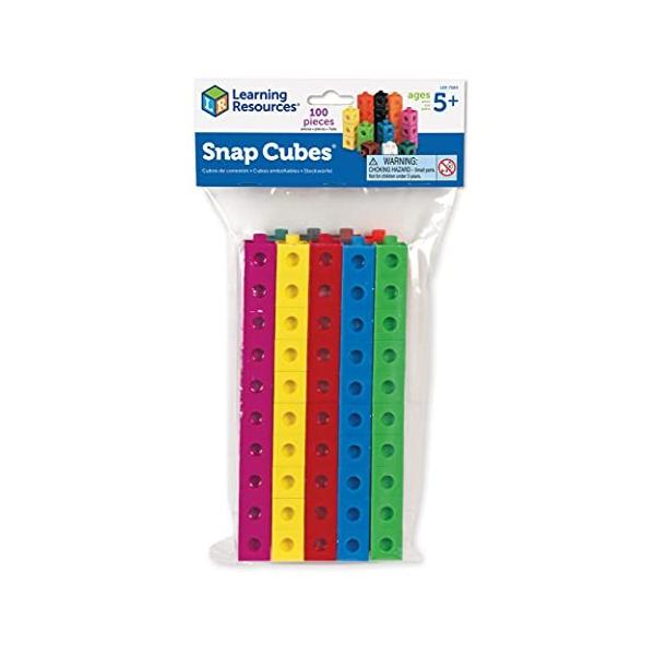 知育玩具 パズル ブロック ラーニングリソース LER7584 Learning Resources Snap Cubes - 100 Pieces, Ages 5+ Homeschool and Classroom Supplies, E...