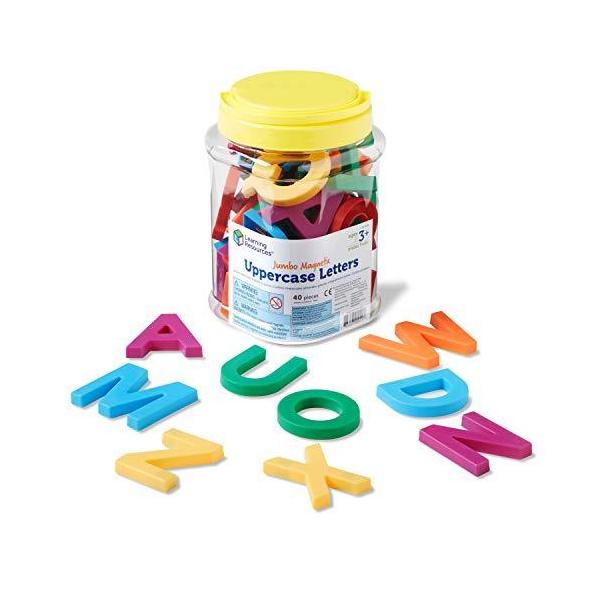 知育玩具 パズル ブロック ラーニングリソース LER0450 Learning Resources Jumbo Magnetic Uppercase Letters - Magnetic ABC, Alphabet Recognition...