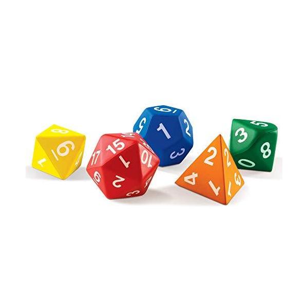 知育玩具 パズル ブロック ラーニングリソース LER7694 Learning Resources Jumbo Foam Polyhedral Dice - Math Manipulative Cubes,Teacher Supplies...