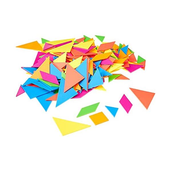 知育玩具 パズル ブロック ラーニングリソース LER3554 Learning Resources Brights! Tangrams Class Pack, Shape Recognition, 30 Plastic Pieces, A...