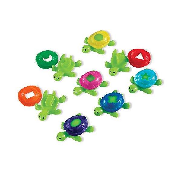 知育玩具 パズル ブロック ラーニングリソース LER7303 Learning Resources Shape Shell Turtles, Learn Shapes, Bath Toys Set of 8, Ages 2+海外限定品を迅...