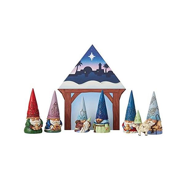 エネスコ Enesco ノーム クリスマスページェント 8個セット 「The First Gnoel」 ジム・ショア ハートウッドクリーク 約7センチ 約19センチの背景  6009346 フィギュア インテリア 置物エネスコ Enesco...