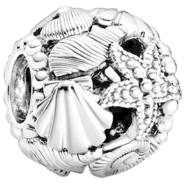パンドラ ブレスレット チャーム アクセサリー ブランド かわいい おしゃれ デンマーク コペンハーゲン  798950C00 PANDORA Openwork Starfish, Shells &amp; Hearts Charm - C...