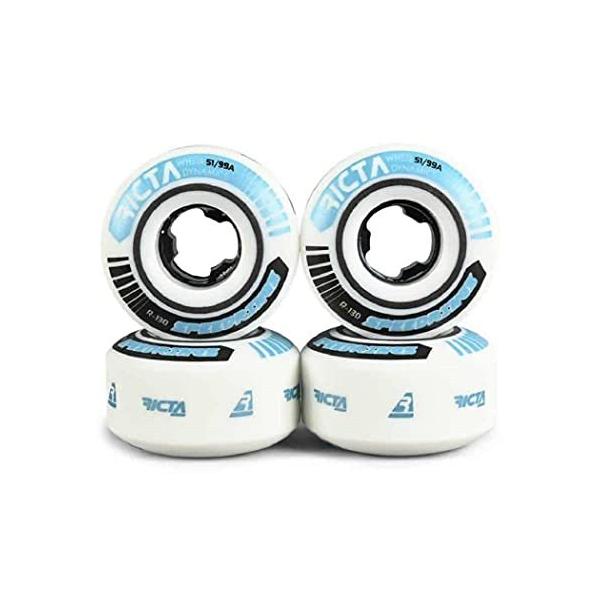 ウィール タイヤ スケボー スケートボード 海外モデル 直輸入 RIC-SKW-5180 Ricta Wheel Dynamics Unisex Speedrings Slim 99a Skateboard Wheels, White, 5...