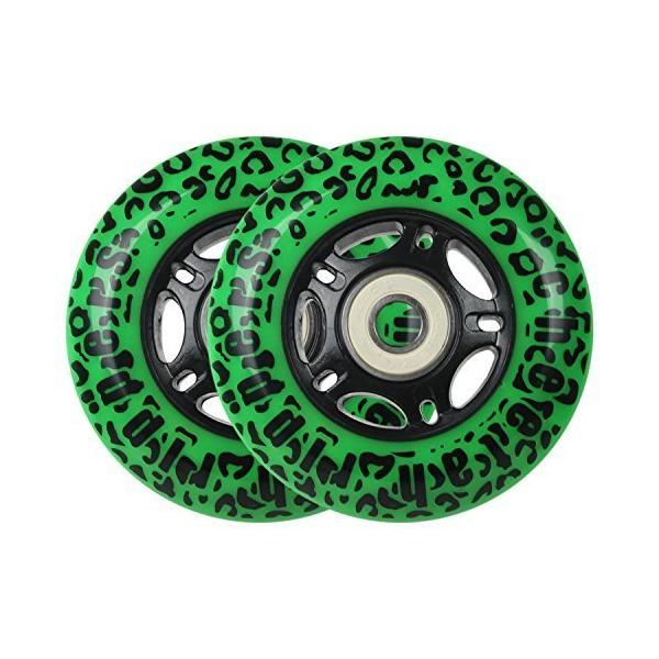 ウィール タイヤ スケボー スケートボード 海外モデル 直輸入 DECK GREEN CHEETAH Wheels for RIPSTICK ripstik wave board ABEC 9 76MM 89A OUTDOOR Model:...