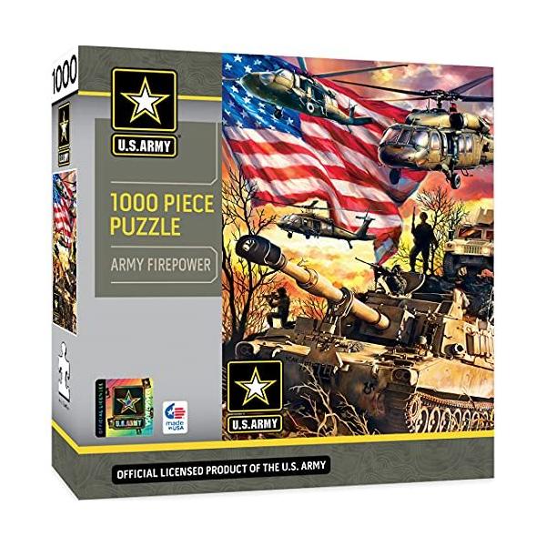 ジグソーパズル 海外製 アメリカ 71693 MasterPieces US Army Firepower 1000 Piece Jigsaw Puzzle - Jigsaw Puzzle with Vibrant Artwork and ...