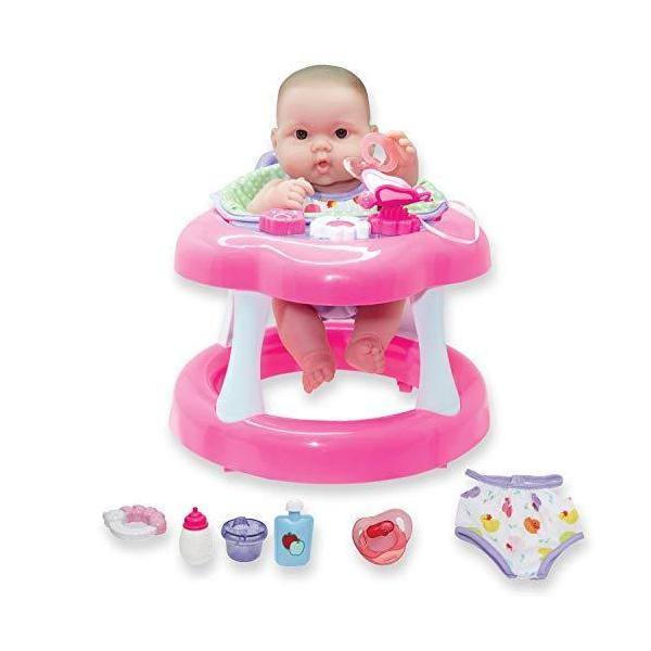 ジェーシートイズ 赤ちゃん おままごと ベビー人形 16198 JC Toys Lots to Love Babies 14"" Doll and Walker | Wheeled Walker Gift Set and Accessori...
