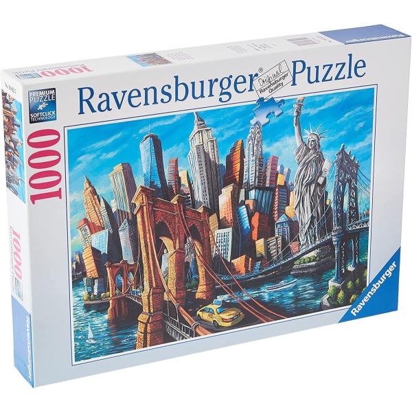 ジグソーパズル 海外製 1000ピース ウェルカムトゥニューヨーク 約70x50センチ 絵画・アート Ravensburgerジグソーパズル 海外製 アメリカ RB16812-5 Ravensburger Welcome to New Yo...
