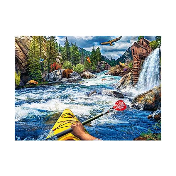 ジグソーパズル 海外製 1000ピース ホワイトウォーターカヤック 約70x50センチ 絵画・アート Ravensburgerジグソーパズル 海外製 アメリカ 16572 Ravensburger Whitewater Kayaking P...