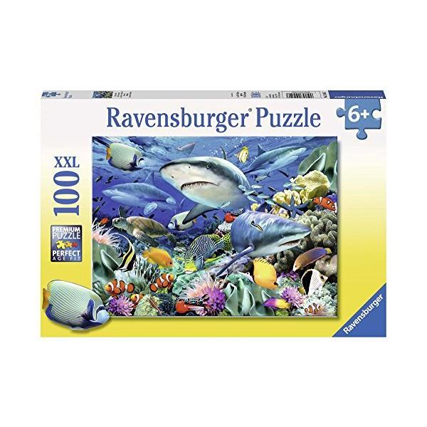 ジグソーパズル 海外製 アメリカ 10951 Ravensburger Shark Reef 100 Piece XXL Jigsaw Puzzle for Kids | Engaging Aquatic Themed Puzzle | D...