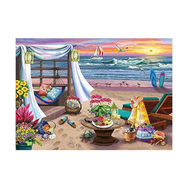 ジグソーパズル 海外製 アメリカ 16792 Ravensburger - Cabana Retreat - 500 Piece Large Format Jigsaw Puzzle - Enjoy Peaceful, Salty Bree...