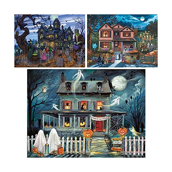 ジグソーパズル 海外製 アメリカ 45471 Bits and Pieces - Value Set of Three (3) ? 1000 Piece Jigsaw Puzzles for Adults - Halloween Colle...