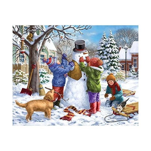 ジグソーパズル 海外製 アメリカ 01-0005 Bits and Pieces ? 500 Piece Jigsaw Puzzle for Adults ? Building a Snowman on a Snow Day - Winte...
