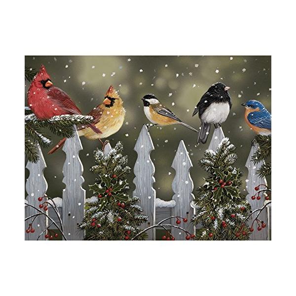 ジグソーパズル 海外製 アメリカ FBA_46681 Bits and Pieces ? Large 300 Piece Jigsaw Puzzle for Adults ? Winter Perch, Birds in The Snow ...