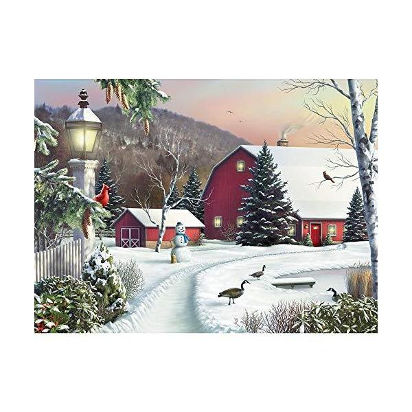 ジグソーパズル 海外製 アメリカ 47332 Bits and Pieces ? 300 Piece Jigsaw Puzzle for Adults ? in The Still Light of Dawn - Snowy Barn wi...