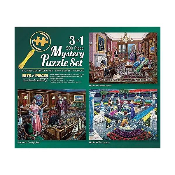 ジグソーパズル 海外製 アメリカ 48422 Bits and Pieces ? 3-in-1 Multi-Pack Large 500 Piece Jigsaw Puzzles for Adults ? Mystery Jigsaw Pu...