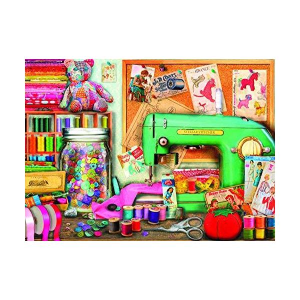 ジグソーパズル 海外製 アメリカ 43026 Bits and Pieces ? Sewing Desk Jigsaw Puzzle for Adults ? Aimee Stewart Art, Colorful Sewing Notio...