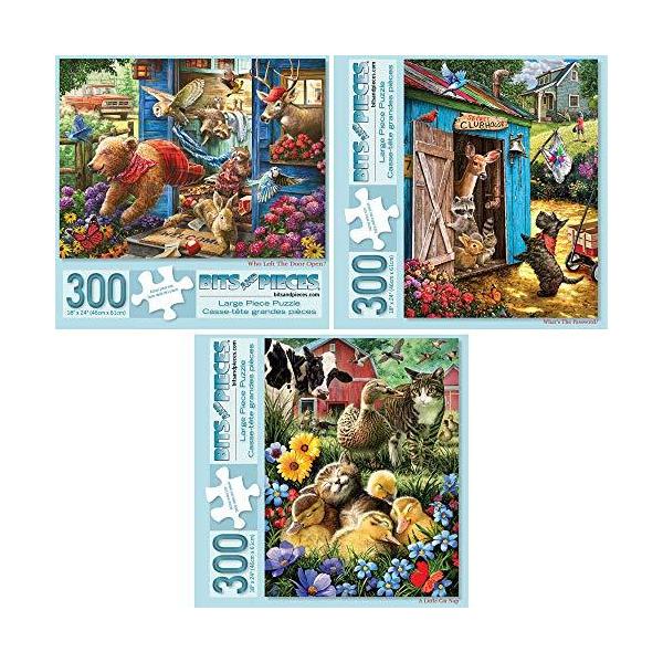 ジグソーパズル 海外製 アメリカ 48412 Bits and Pieces ? Value Set of Three Large 300 Piece Jigsaw Puzzles for Adults ? Jigsaw Puzzles D...