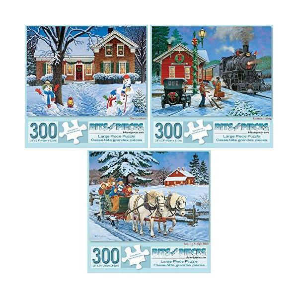 ジグソーパズル 海外製 アメリカ 46273 Bits and Pieces ? Value Set of Three 300 Piece Jigsaw Puzzles for Adults ? The Greeters, Homecomi...
