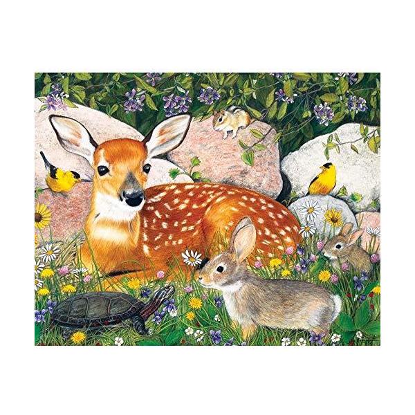 ジグソーパズル 海外製 アメリカ 42305 Bits and Pieces ? Large 200 Piece Jigsaw Puzzle for Adults ? Woodland Friends - Forest Deer Bunny...