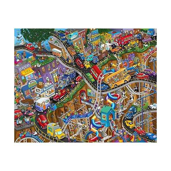ジグソーパズル 海外製 アメリカ 33-10796 Springbok - Getting Away - 1000 Piece Jigsaw Puzzle- Cartoon Illustration of Transportation to...