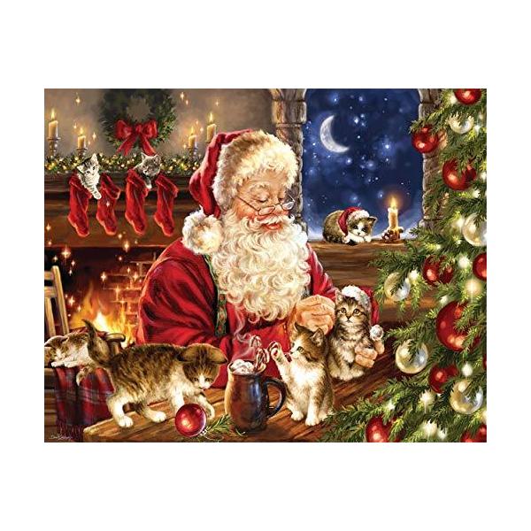 ジグソーパズル 海外製 アメリカ 34-10902 Springbok Christmas Kittens 1000 Piece Jigsaw Puzzle for Adults and Kids Features Santa Clause...