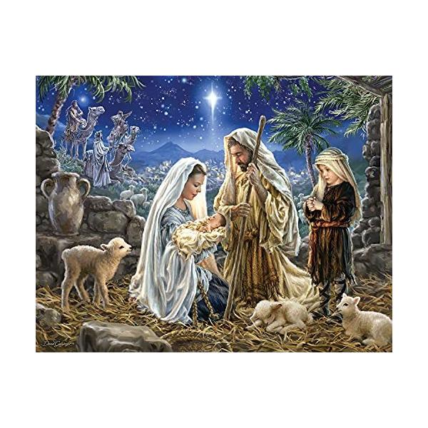 ジグソーパズル 海外製 アメリカ 34-01586 Springbok - Let Us Adore Him - 500 Piece Jigsaw Puzzle Illustration of The Nativity Scene海外限定品...
