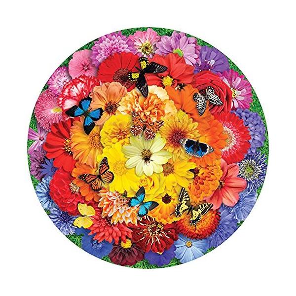 ジグソーパズル 海外製 アメリカ 33-03007 Springbok 500 Piece Round Jigsaw Puzzle Colorful Bloom - Made in USA海外限定品を迅速輸入！5〜15営業日にて発送します。...